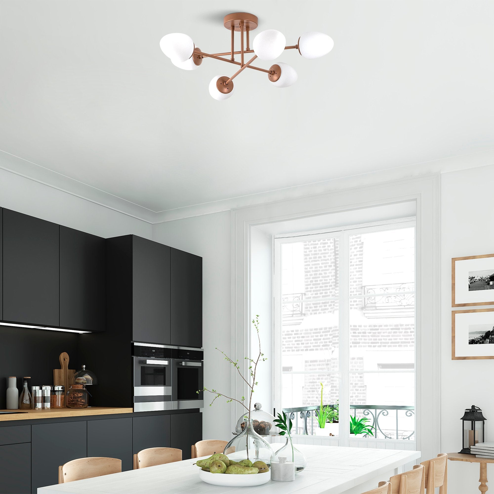 Onyxara 10395 Cam Plafonyer Aydınlatma | ByLamp